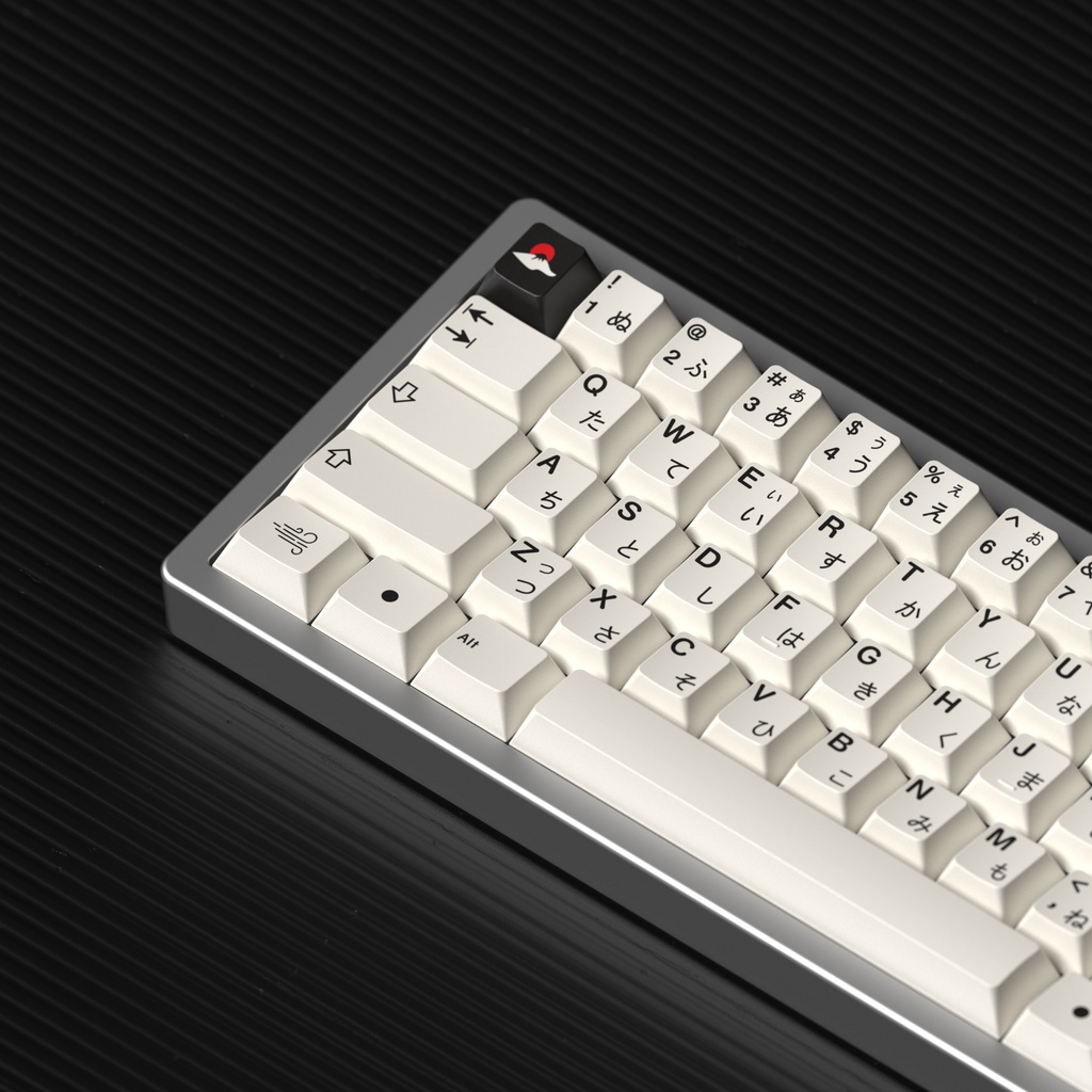 [JKDK] Black And White Japanese Minimalist Keycap Cherry Profile PBT ...