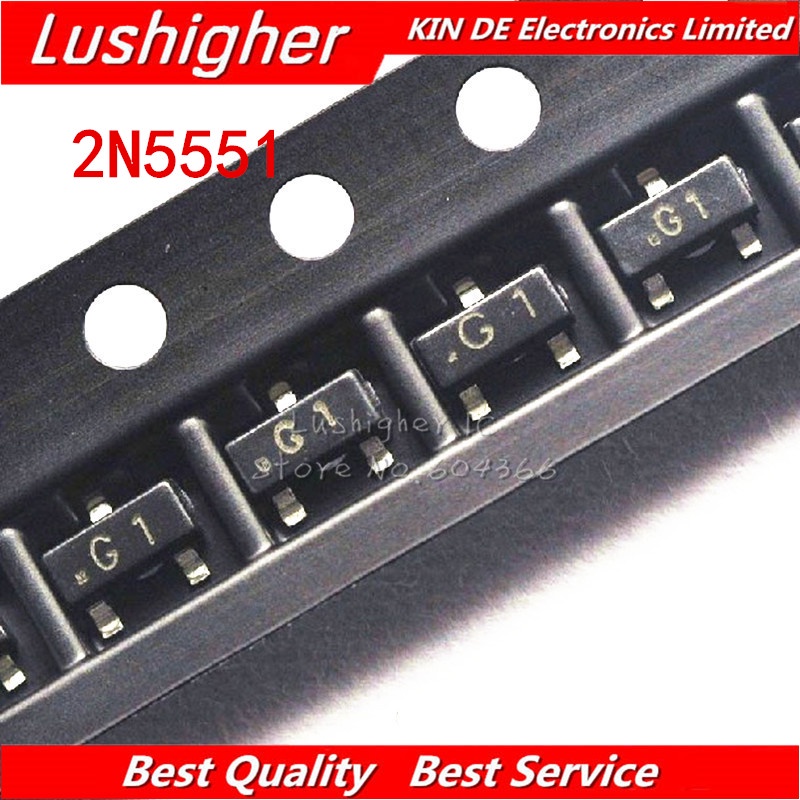 100 CÁI 2N5551 G1 SOT23 MMBT5551 đánh dấu: G1 SOT23-3 Transistor lưỡng ...
