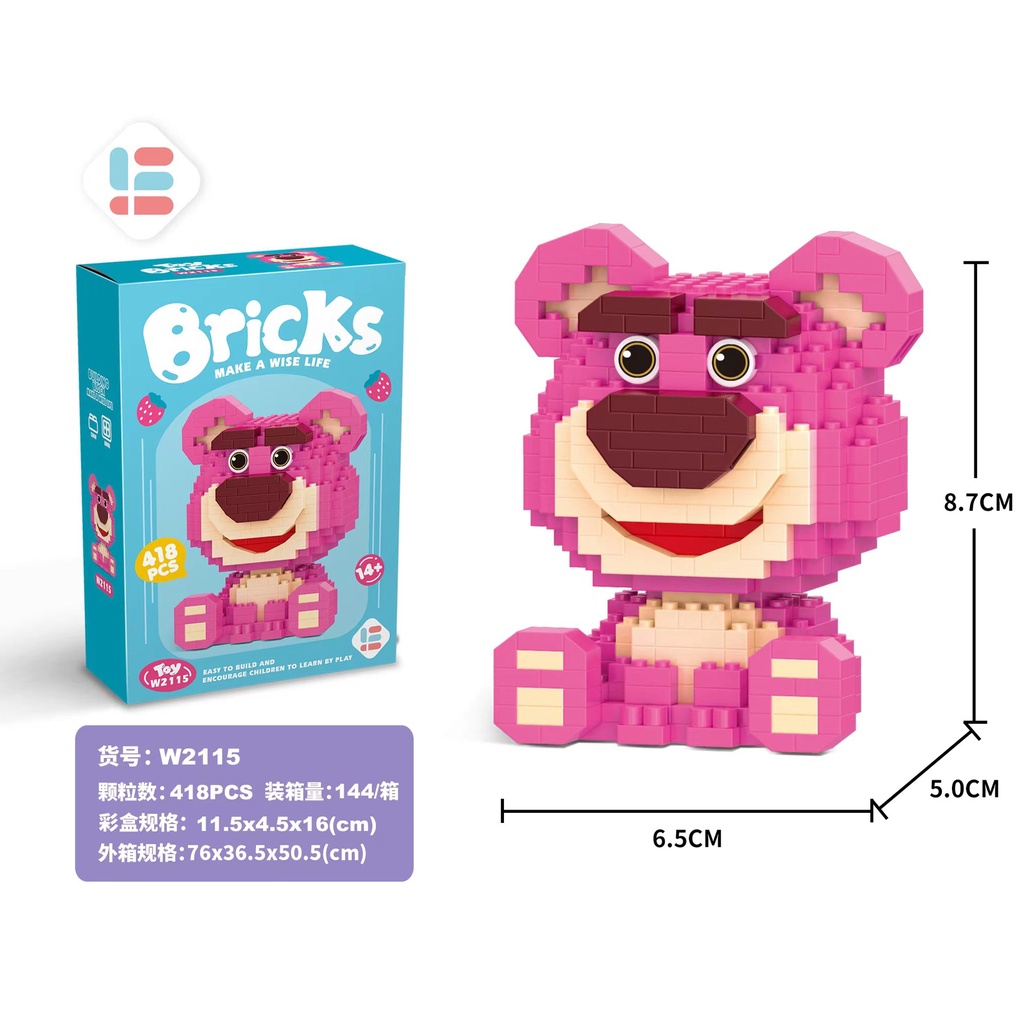 Lego gấu dâu Lotso/Strawberry bear Lotso lego | Shopee Việt Nam