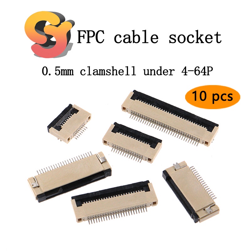 10 Chiếc FPC Flip Lower Connector ffc Connector Giá Đỡ Cáp LCD 0.5mm 4 ...