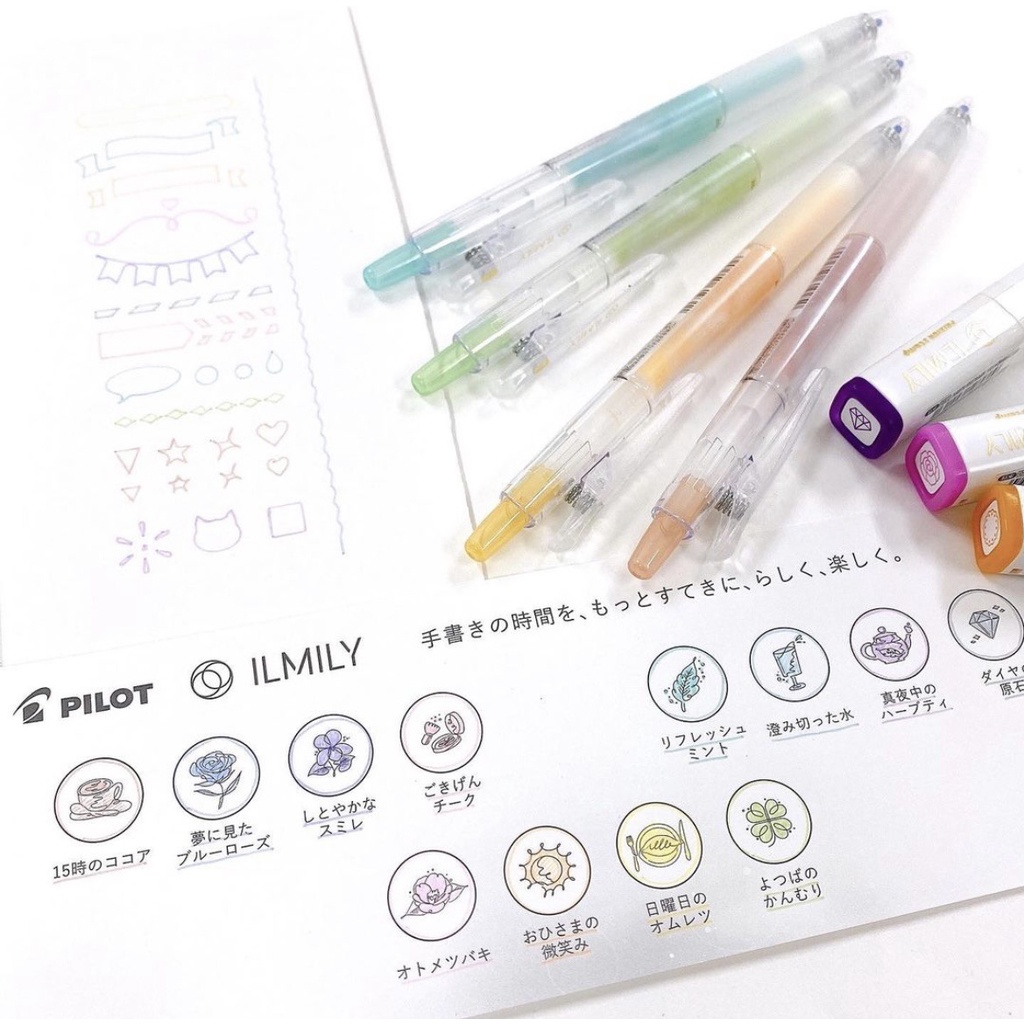 Nhật Bản PILO PILO PILO ILMILY Phiên Bản Giới Hạn Bút Gel 4 Màu Nước ...