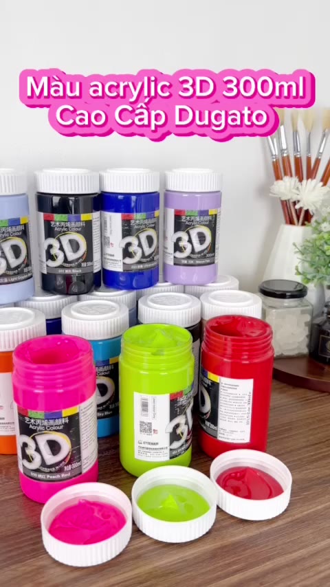Màu Acrylic 3D 300ml Chinjoo Cao Cấp - Vẽ Mọi Chất Liệu | Shopee Việt Nam