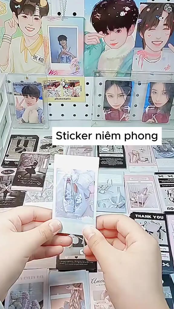 Sticker niêm phong Buka set 30 50 100 tấm phong cách y2k đồ gói card ...