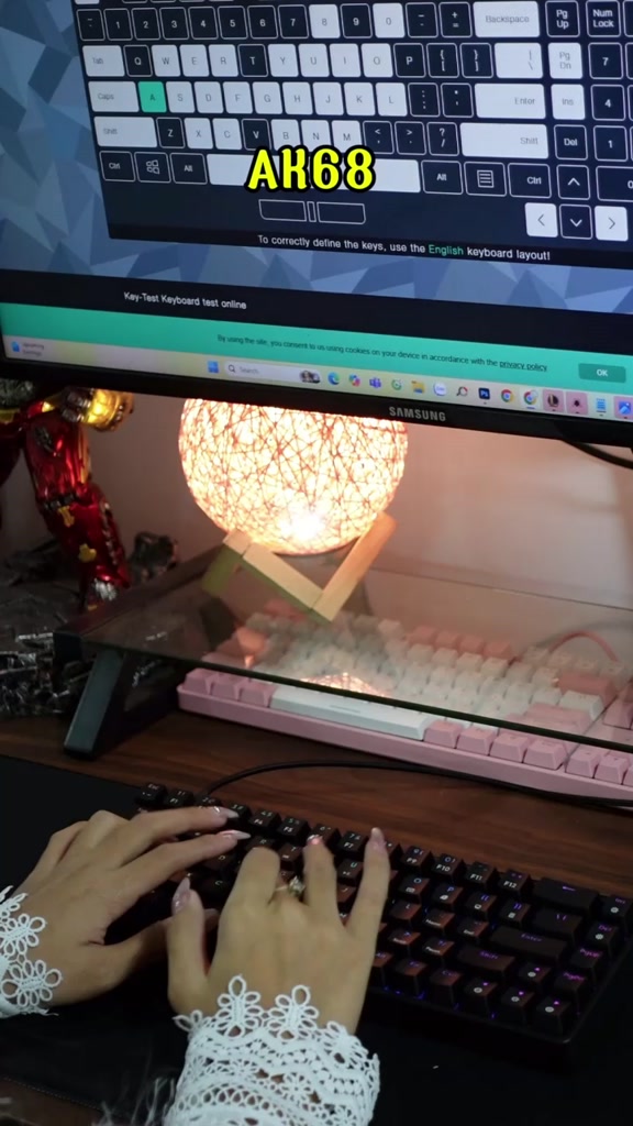 BÀN PHÍM CƠ GAMING ASESTEK AK61, AK68, AK87, AK104 led RGB 20+ CHẾ ĐỘ Blue Switch | Shopee Việt Nam