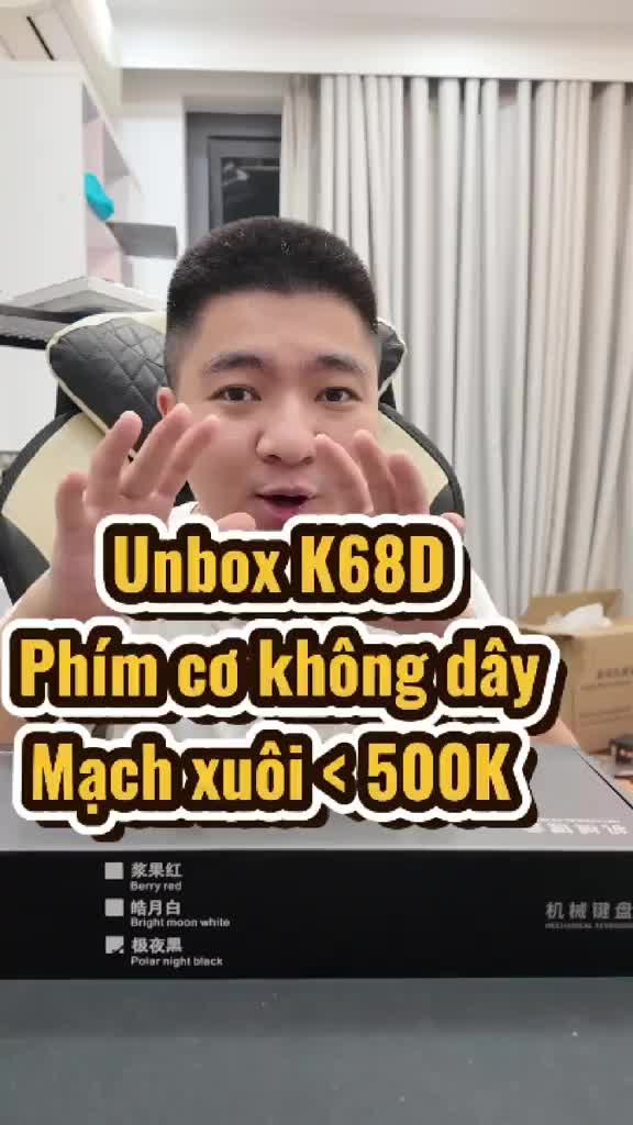 Bàn phím cơ Bluetooth Không dây ATAS K68 / K68D - Led RGB - Có hot-swap - Pin 4000mAh - Có APP ...