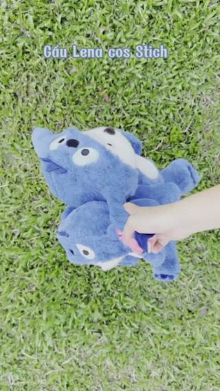 (HOẢ TỐC HN) Gấu Bông Lena Stick, Lena Teddy cosplay Stich, Lena Gấu Xanh Lông Mềm Mịn Siêu ...
