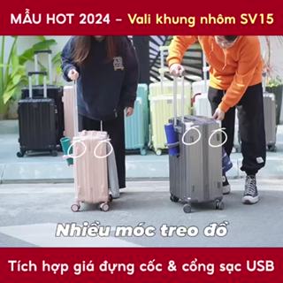 Vali SUNNY SV15 - Vali du lịch, vali khóa kéo thời trang nhựa PC + ABS ...