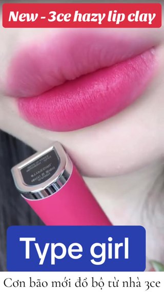 Son kem lì 3CE Hazy Lip Clay 4g Hipamine Whip Red Warm Brownie Common ...