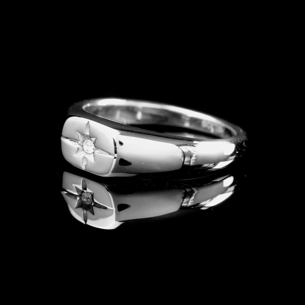 Nhẫn thời trang nam nữ Helios Jewels Minimal Star Bạc - Thép không gỉ ...