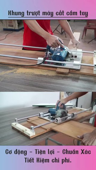 Combo khung trượt máy cắt cầm tay LOẠI 1 ( chưa bao gồm máy+ khung gỗ ...