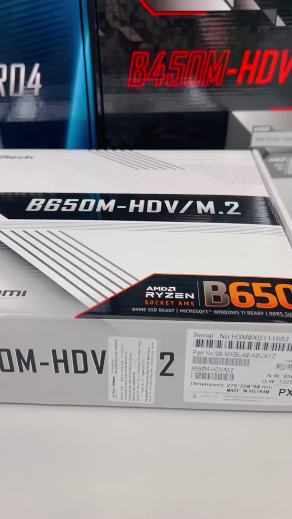 Bo mạch chủ- ASROCK B650M-HDV/M2 AM5- 36T | Shopee Việt Nam