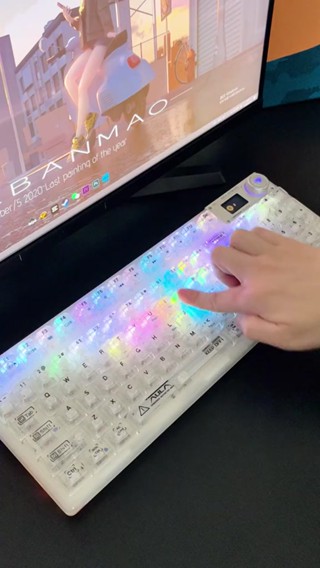 Bàn Phím Cơ Bluetooth Trong Suốt Aula F98 PRO LED RGB, Màn Hình LED tuỳ ...