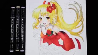 【Aimilo】24/36/48/80 Cây Bút màu Marker Touch Cool 2 Đầu tô màu dạ vẽ ...