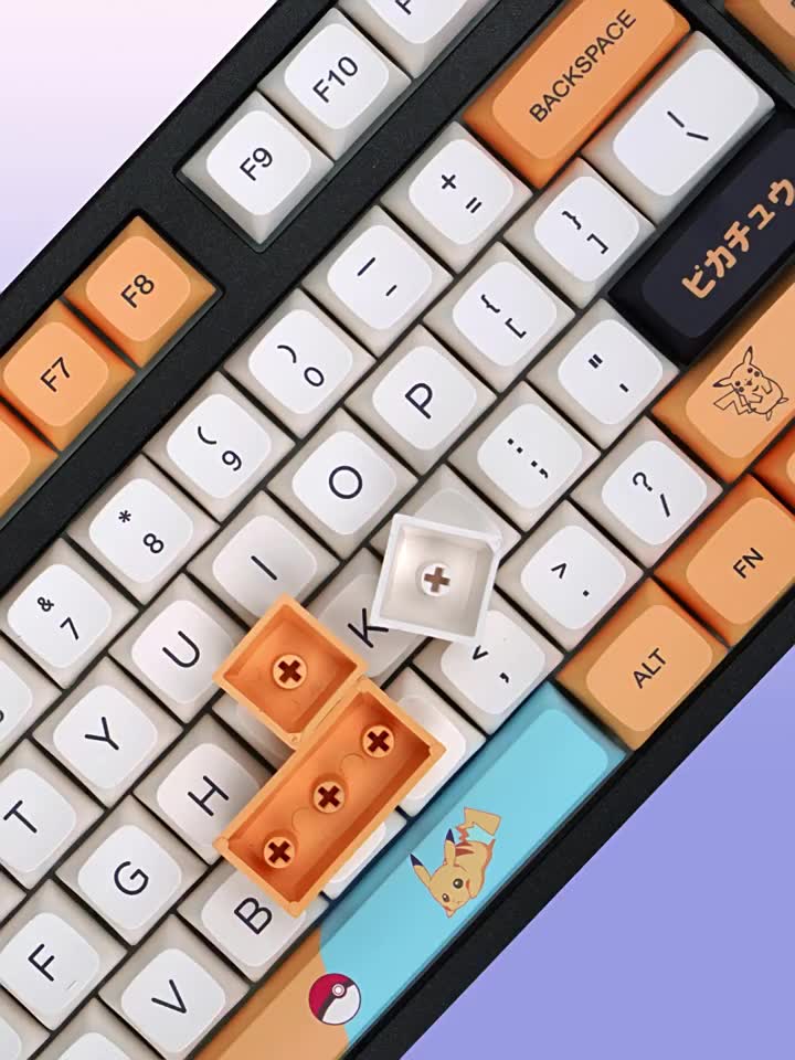 Keycap PBT XDA Commando, Pikachu nút bàn phím cơ phù hợp nhiều layout ...