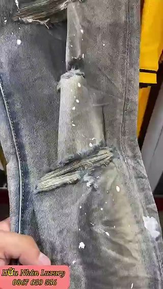 Quần Purple Jean Xanh Vẩy Sơn 4 Cúc Quần Bò Purple Xanh Bụi Vẩy Sơn ...