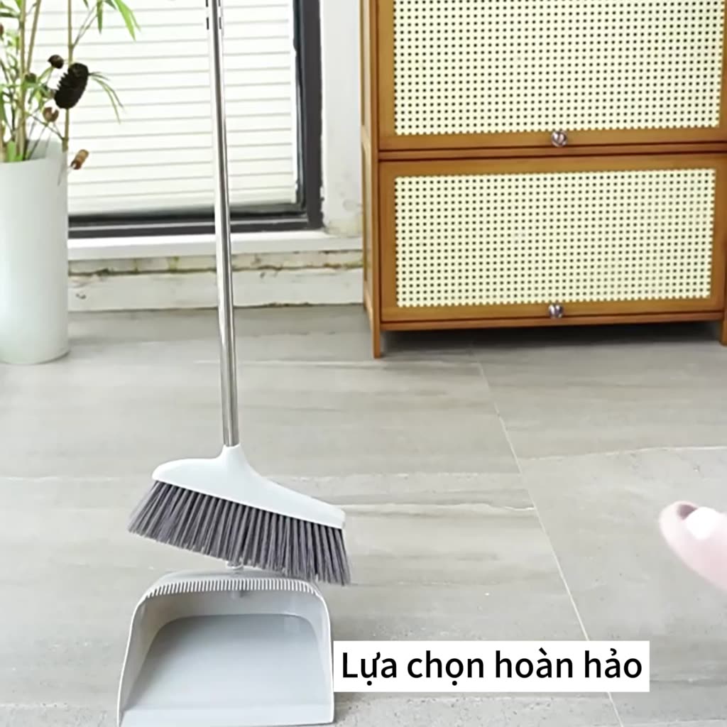 AIODIY Chổi Nhựa Quét Nhà Đồ Hốt Rá Cây Chổi Bộ Đồ Tay Cầm Dài Đa Chức ...