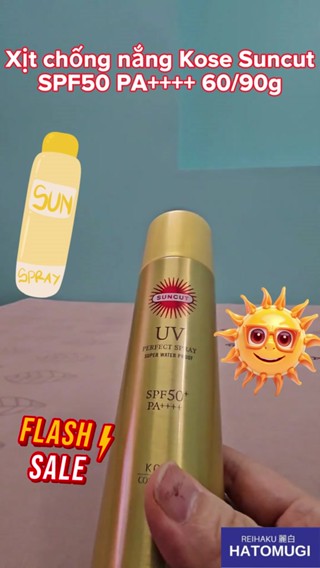 Xịt Chống Nắng Siêu Chống Nước Kosé Suncut Uv Perfect Spray Super Waterproof Spf50+/Pa++++ (90g ...