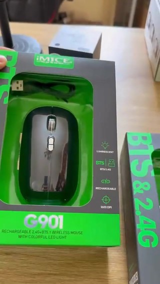 Chuột không dây bluetooth G901 sạc pin không tiếng click có chế độ kết ...