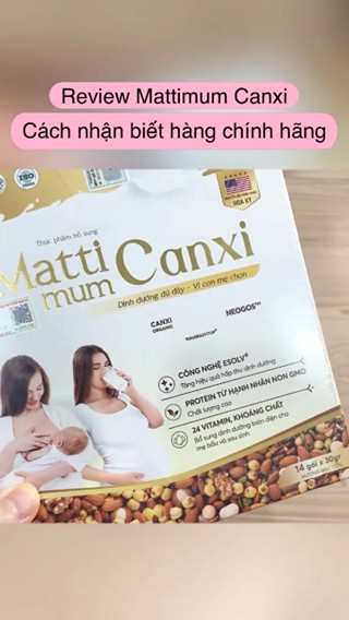 MATTI MUM CANXI Sữa hạt cho mẹ bầu và sau sinh 100% đạm thực vật đạt chứng nhận NON-GMO của Hoa ...