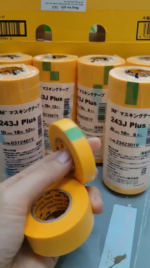 Băng keo giấy 3M 243J che sơn Masking Tape, 10mmx18m và 20mm x18m | Shopee Việt Nam