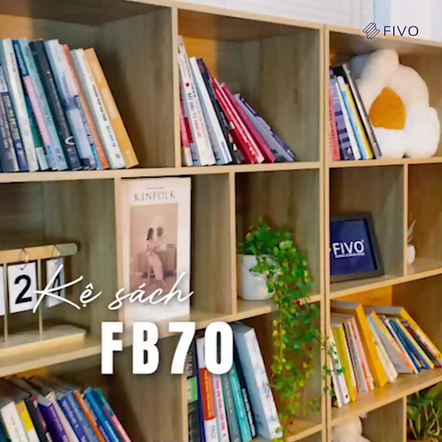 [Freeship Toàn Quốc] Kệ Sách Để Sàn FIVO FB70, Tấm Lưng Dày Dặn, Lắp ...