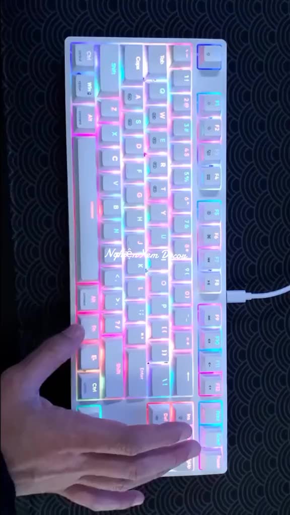 Bàn phím cơ không dây MONKA A87 - trục cơ Switch Linear - Led RGB nhiều ...