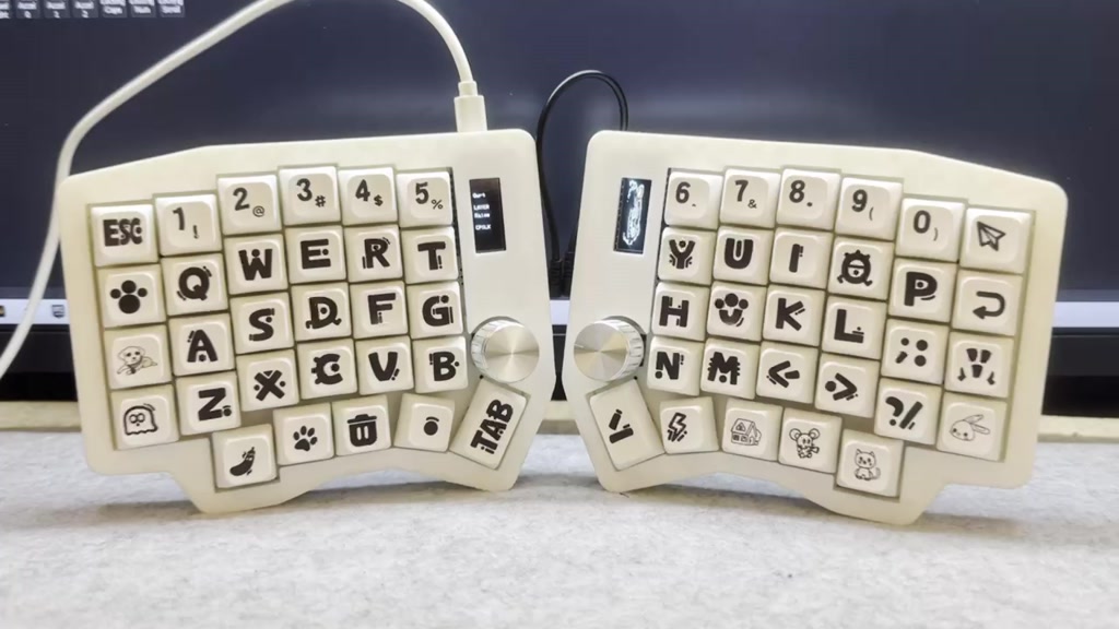 Bàn Phím Sofle V1 Split Keyboard Layout 58 Oled Núm Vặn Keymap Qua VIAL ...