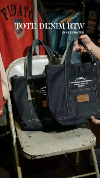Túi Tote Denim RTW - Olderister | workwear | Shopee Việt Nam