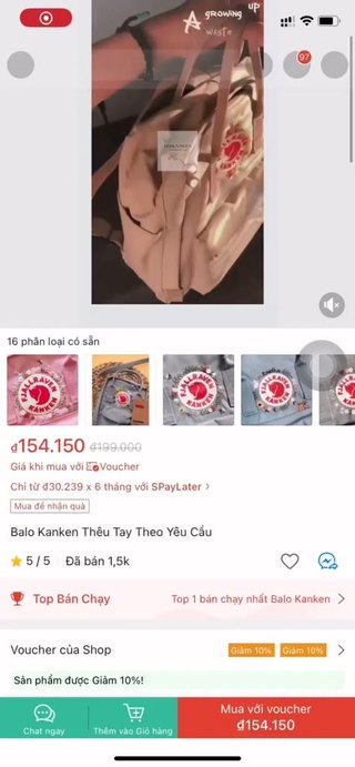 Balo Thời Trang Kanken Unisex Thêu Hình Khách Chọn (Custom Tên) | Shopee Việt Nam