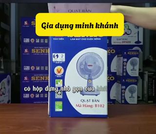 Quạt bàn mini 3 cánh Senko B102 - Nhỏ gọn, êm ái, gió mạnh, màu sắc ...