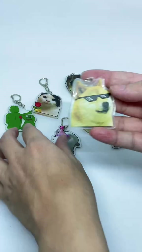 Móc Khóa Meme Hình Cheems Mèo Ếch Ngộ Nghĩnh Nhựa Acrylic Hai Mặt Đáng ...