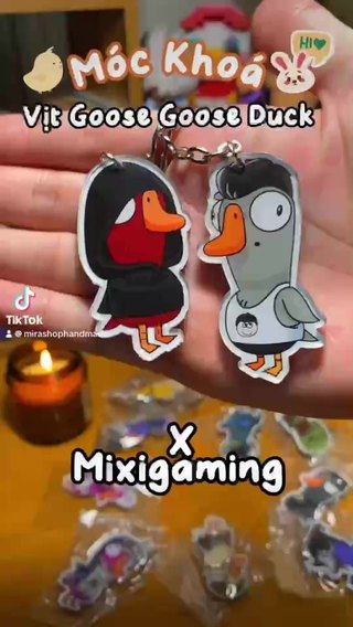 Móc khóa vịt Goose Goose Duck, móc khóa vịt Miximoi, Móc khóa Mixi ...