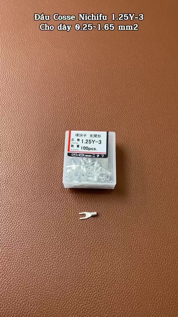 Đầu cos 1.25Y Nichifu cosse cốt chữ Y càng cua dây 0.25-1.65mm2 1.25Y-2.5 1.25Y-3 1.25Y-3N 1.25Y ...