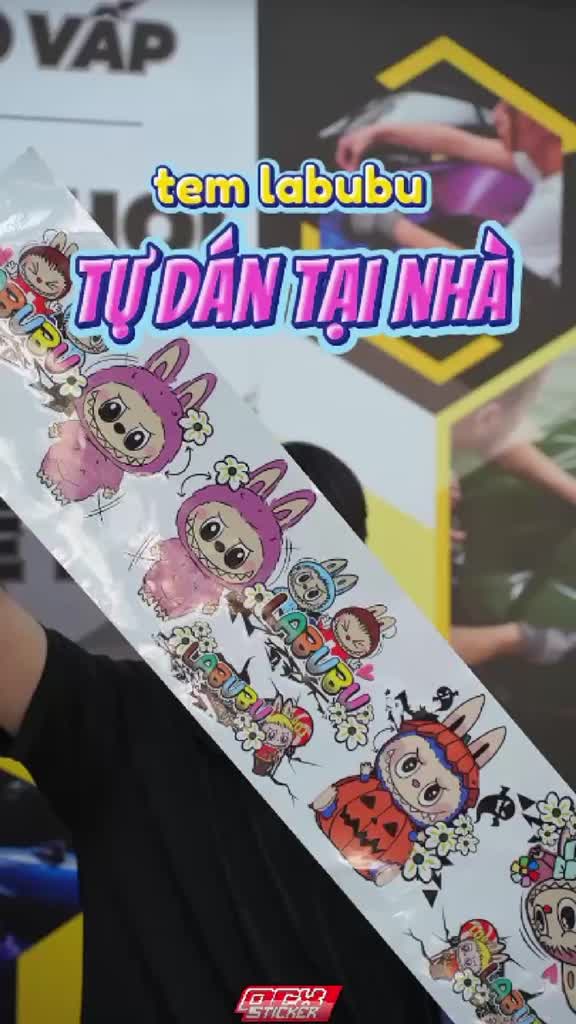 Bộ Tem Labubu Dán Trang Trí Mọi Dòng Xe | Chất Liệu Decal Pvc 3 Lớp ...