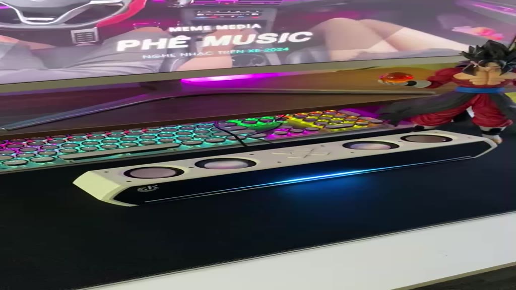 Loa Máy Tính Gaming Soundbar Bluetooth Để Bàn Màu Trắng JK-1119 Led Rgb ...