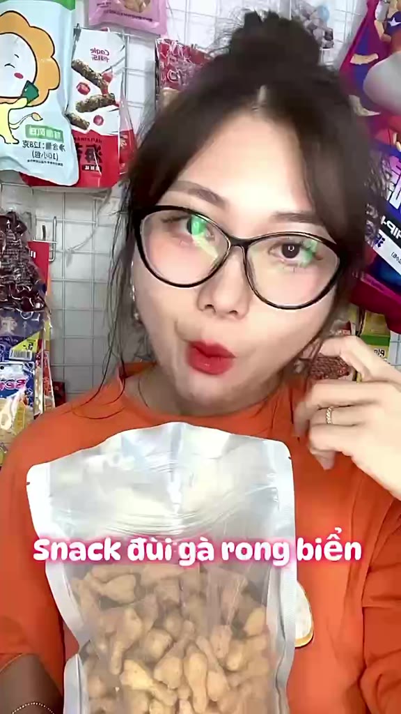 Đùi gà rong biển, snack quẩy đùi gà sấy rong biển mè đen (500g ...