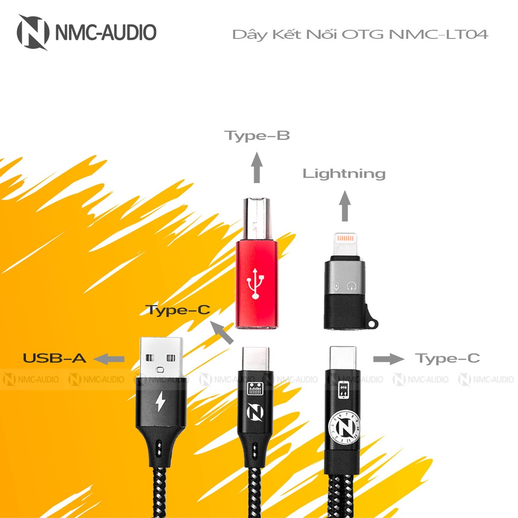 Dây OTG NMC-LT04 kết nối micro cổng USB, sound card với điện thoại để ...