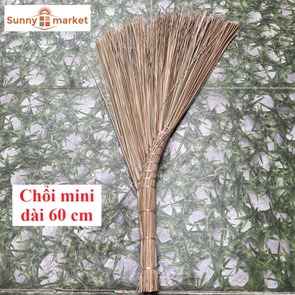 Chổi dừa mini dài 60cm dùng quét nước, quét sân, chổi xương loại nhỏ ...