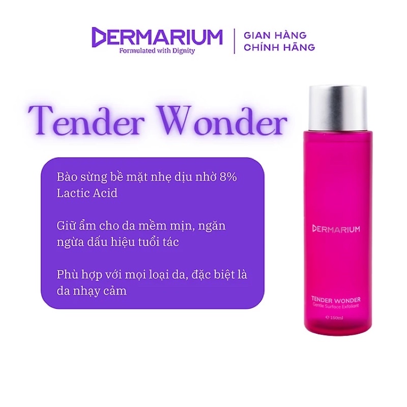 TENDER WONDER (AHA) TONER - DERMARIUM | Shopee Việt Nam