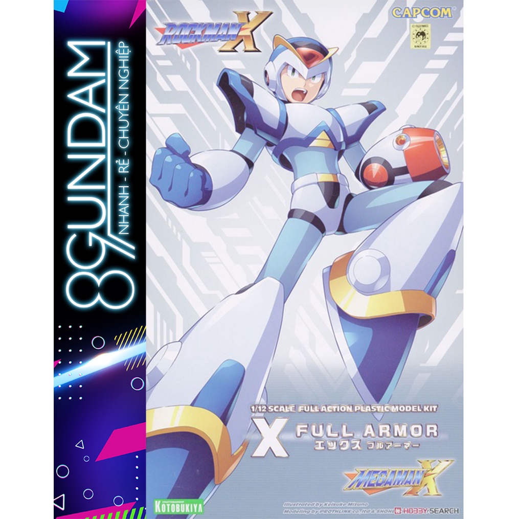 Mô Hình Lắp Ráp Full Action 1/12 Mega Man Megaman X Full Armor (tặng ...