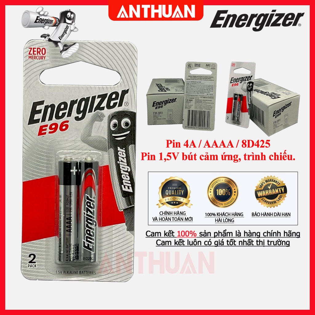 [CHÍNH HÃNG] Energizer 2 viên pin AAAA (4A) 1.5V Alkaline LR8D425 ...
