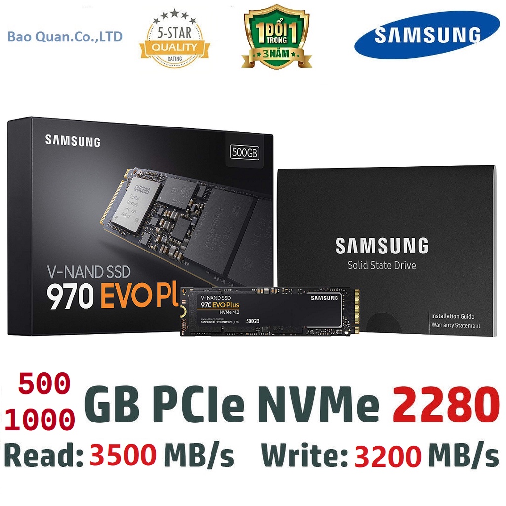 Ổ cứng SSD 970 EVO và 970 EVO Plus M2 NVMe 500GB - 1TB | Shopee Việt Nam