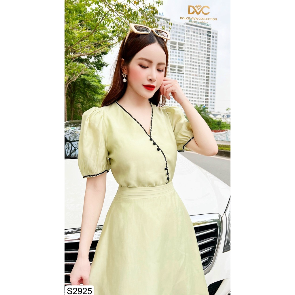 SET XANH CỐM VIỀN ĐEN V2925 THIẾT KẾ CAO CẤP - DVC | Shopee Việt Nam