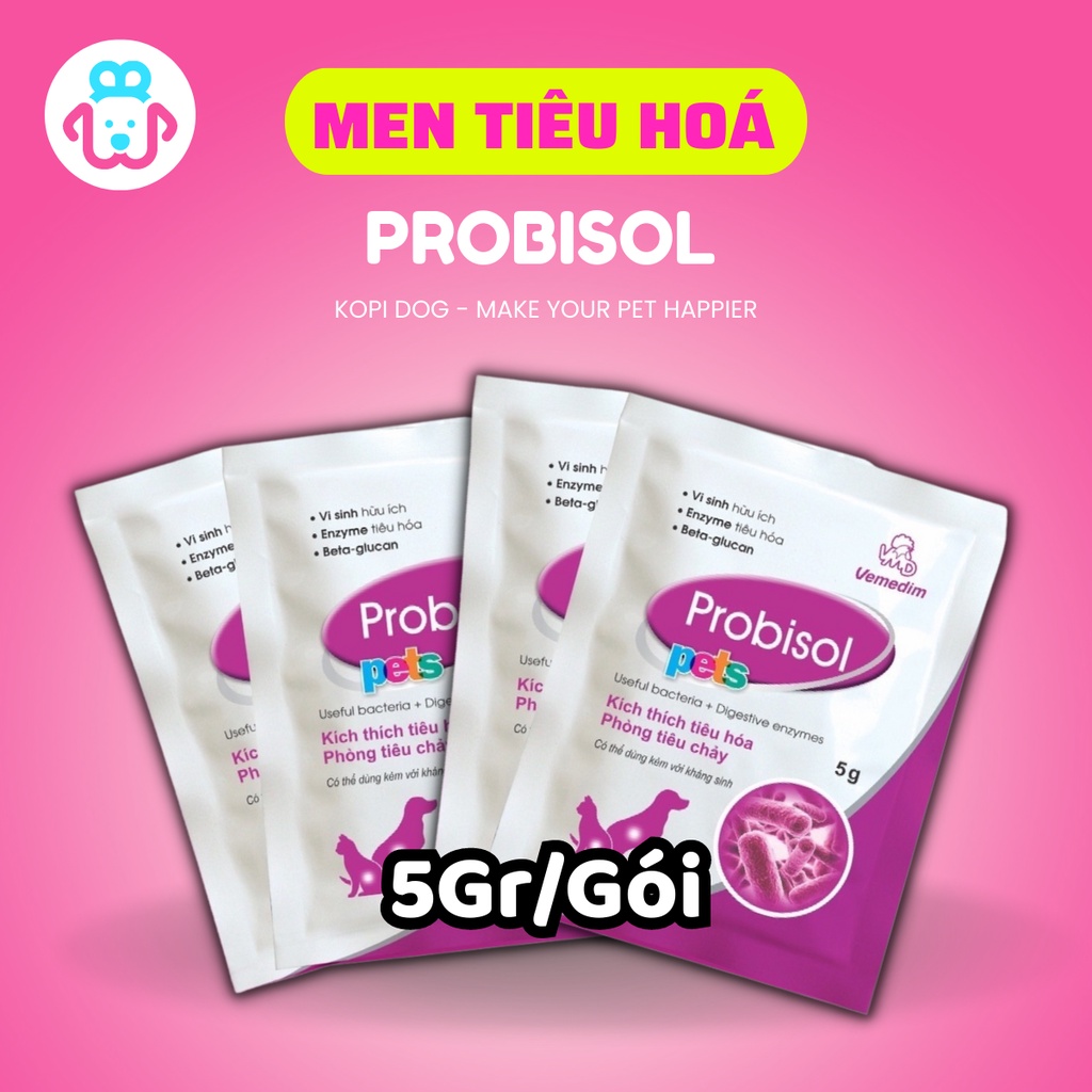 Men tiêu hóa Probisol cho thú cưng chó mèo gói lẻ 5gram | Shopee Việt Nam
