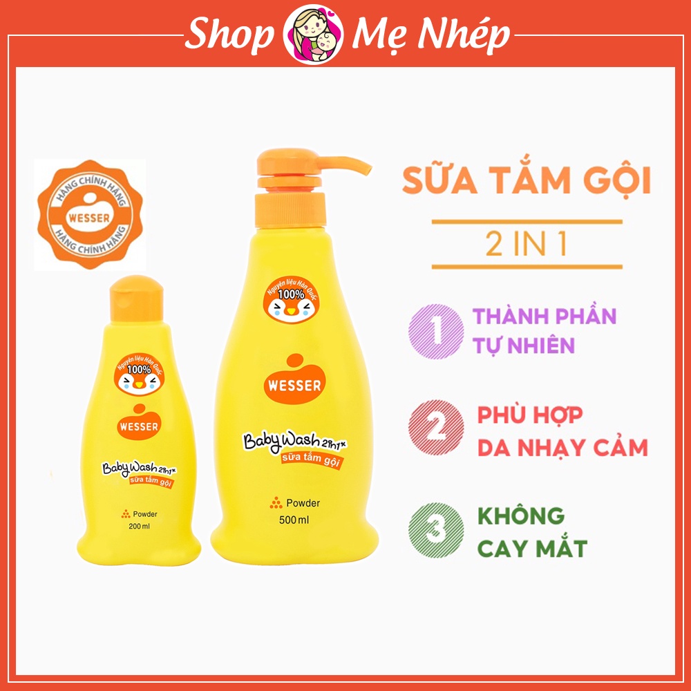 Sữa tắm gội Wesser 2 trong 1 (200- 500ml) | Shopee Việt Nam