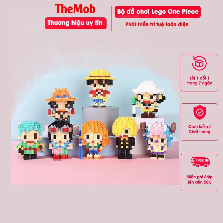 Bộ 3 Lego OnePiece Luffy, Ace, Zoro Fullbox, đồ chơi lắp ghép mô hình ...