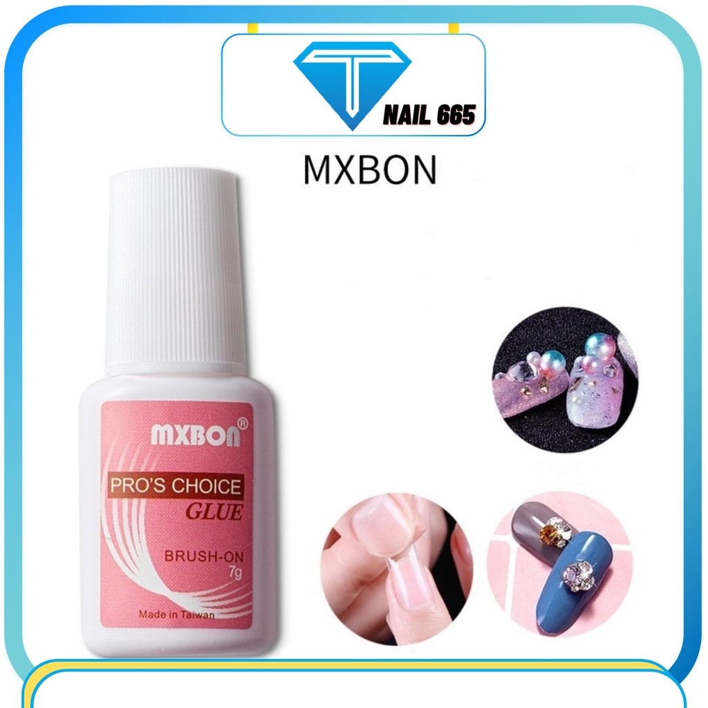Keo MXBON gắn móng nail , Keo dán móng giả đính đá, 7g,siêu chắc ...