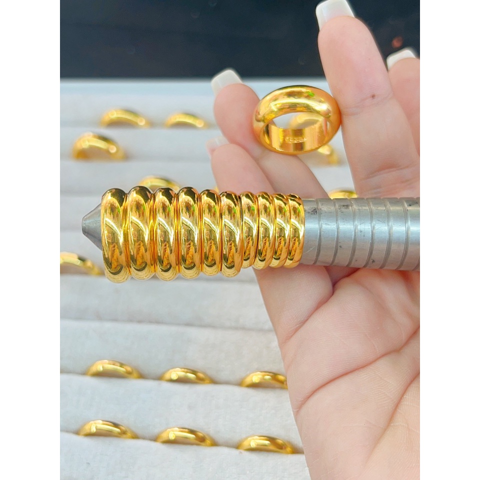 Nhẫn trơn 1 chỉ hàng nhập loại 1 khắc 9999 bền màu E693 | Shopee Việt Nam