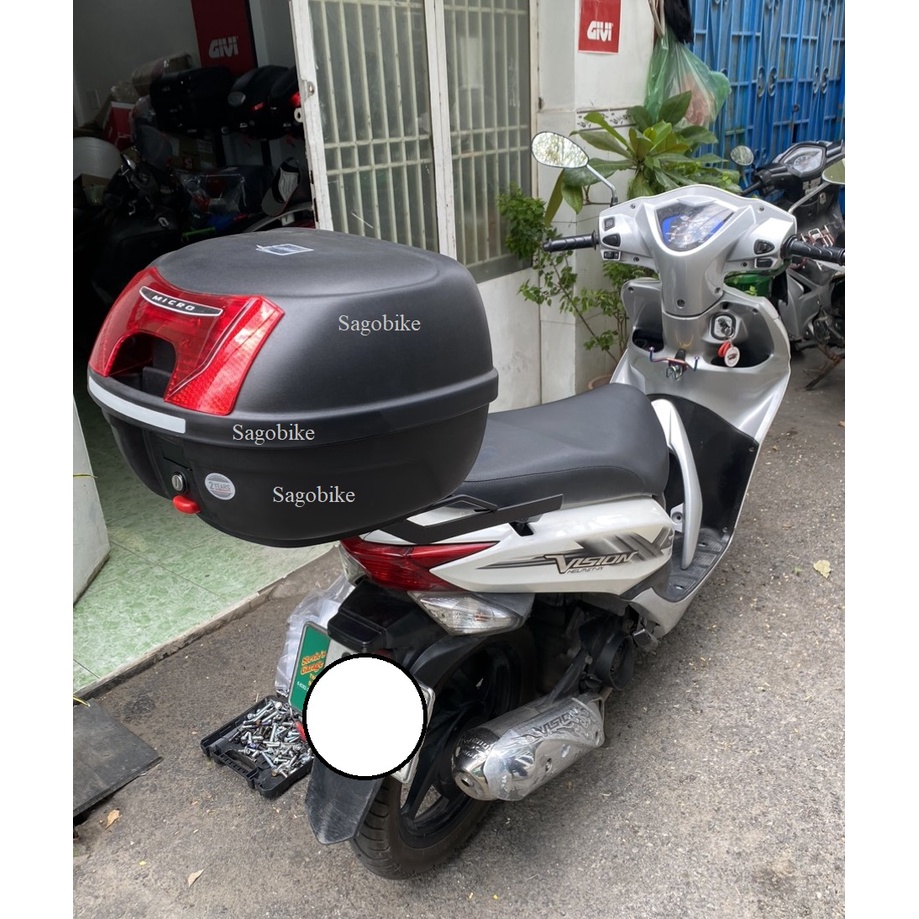 Thùng xe Vision 2012, thùng givi E26NX và baga Vision, thùng givi chính ...