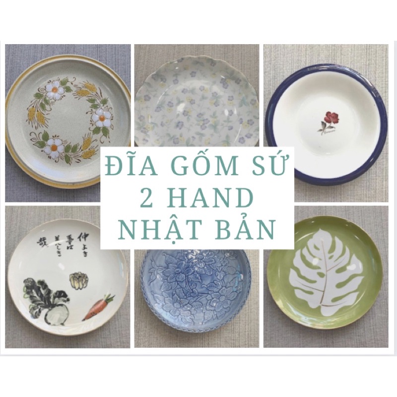 [ Gốm Sứ Nhật 2hand ] Đĩa Nhật 2hand hàng đẹp đồng giá 79 - 89 -99 | Shopee Việt Nam